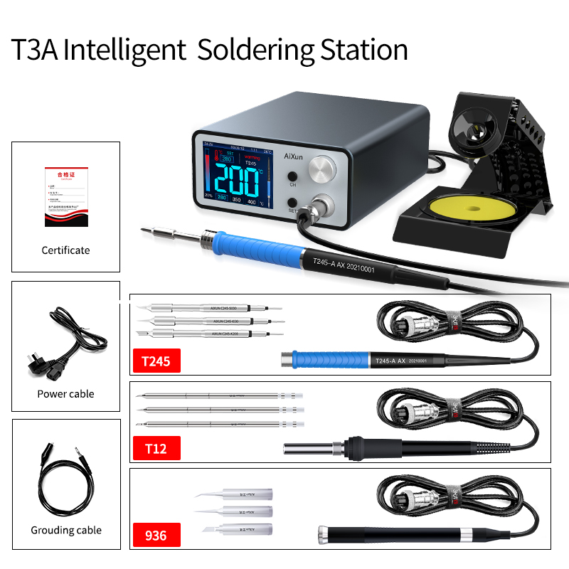 T3A Temperature Controlled Quick Soldering Station With T245/T12/936 Handle - AiXun_AiXun