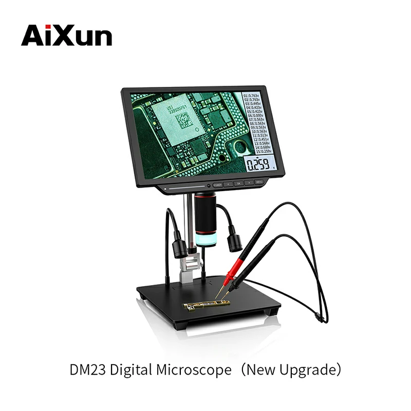 DM23 Digital Microscope 10-Inch Electronic Microscope With Multimeter_AiXun